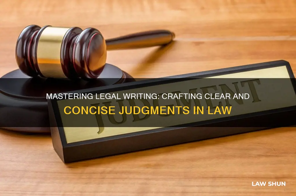 Mastering Legal Writing: Crafting Clear And Concise Judgments In Law ...