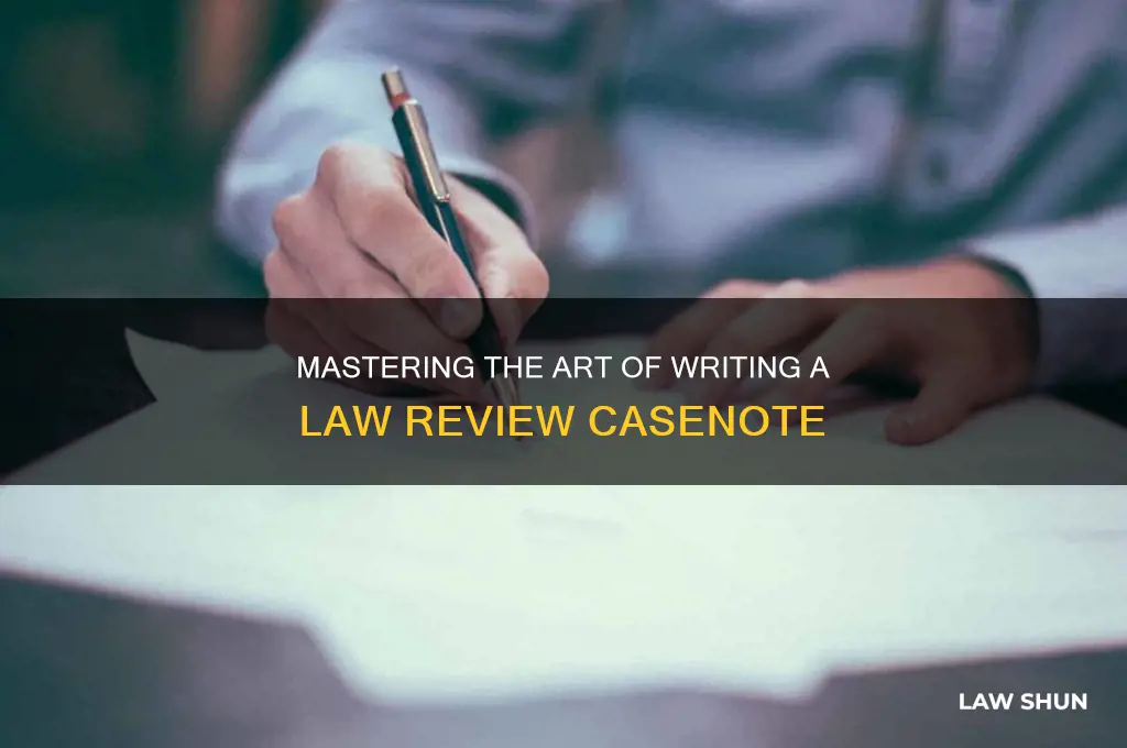 Mastering The Art Of Writing A Law Review Casenote | LawShun