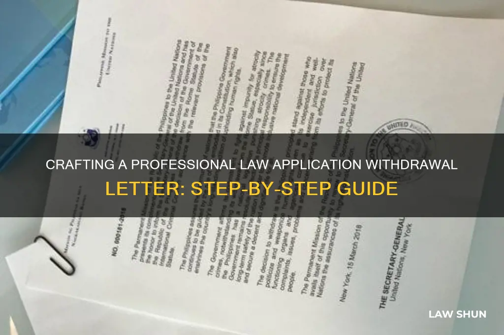 Crafting A Professional Law Application Withdrawal Letter: Step-By-Step ...