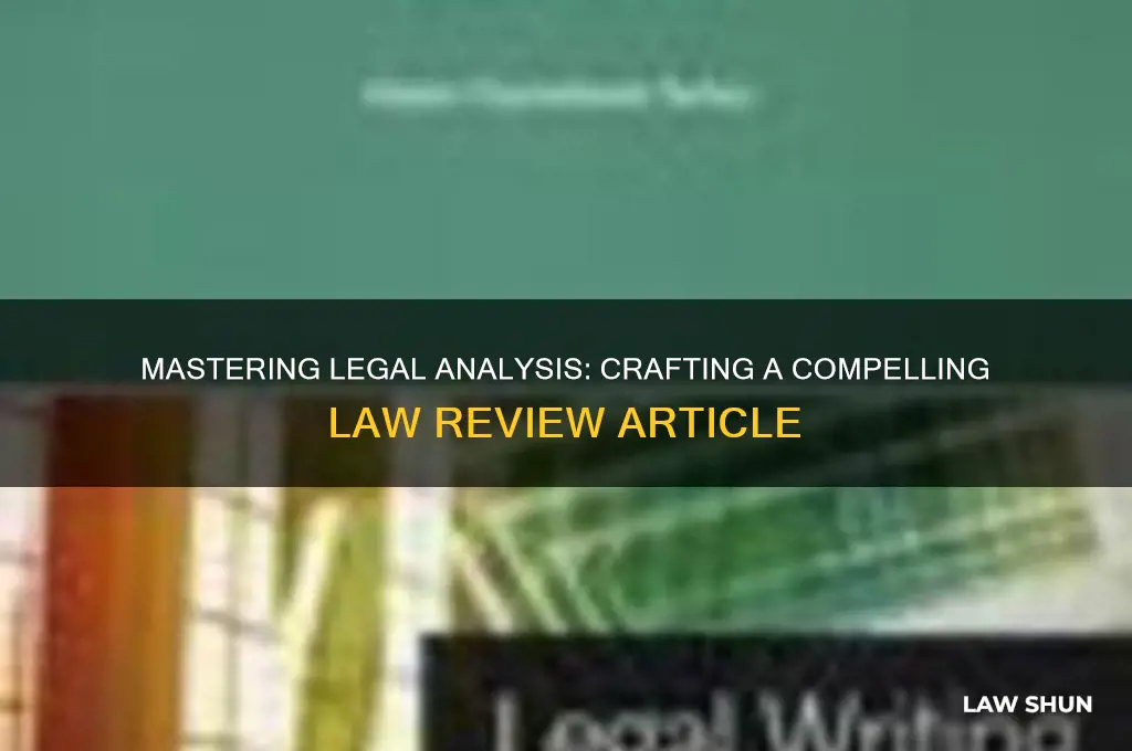 Mastering Legal Analysis: Crafting A Compelling Law Review Article ...