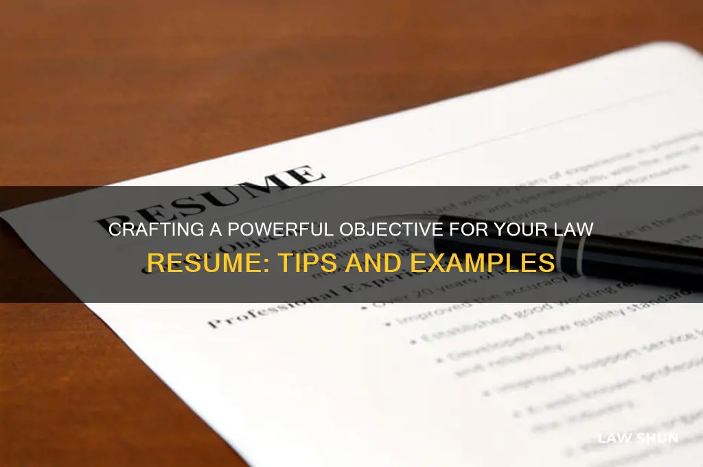 Crafting A Powerful Objective For Your Law Resume: Tips And Examples ...