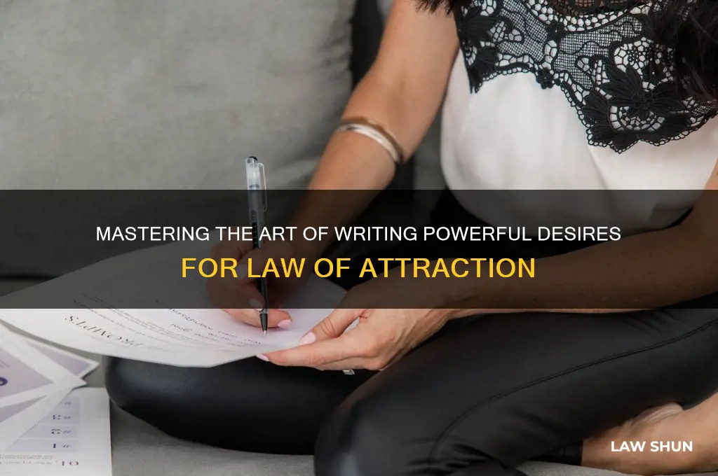 Mastering The Art Of Writing Powerful Desires For Law Of Attraction ...