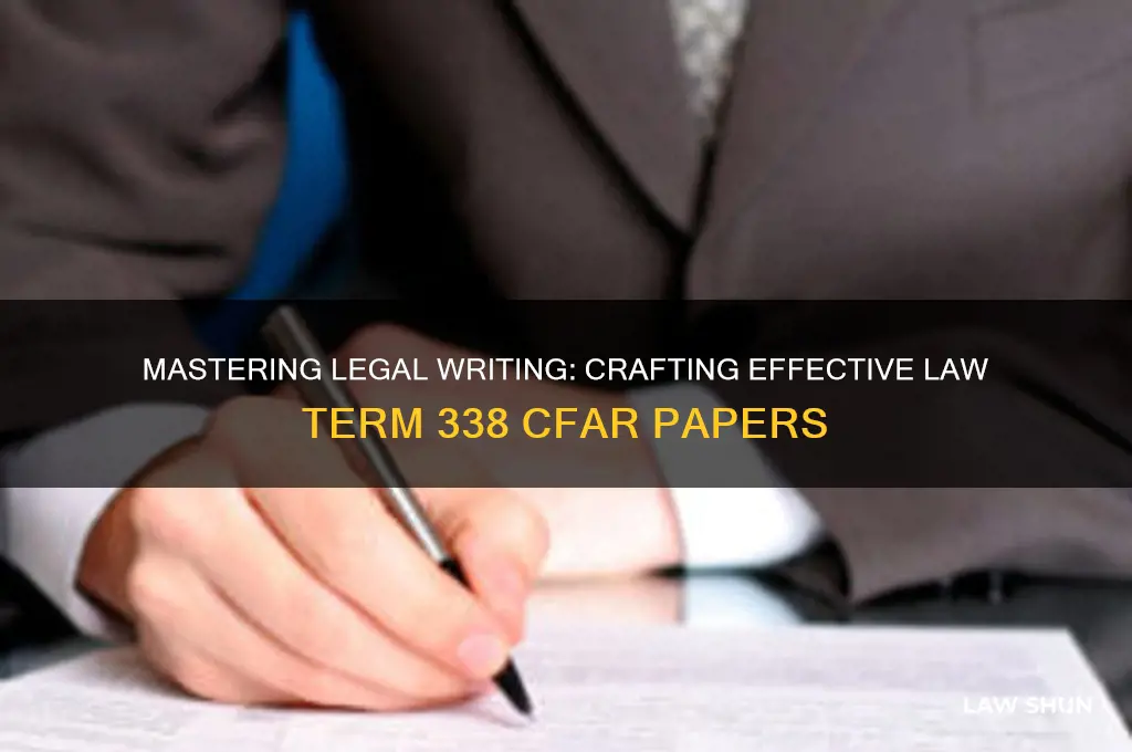 Mastering Legal Writing: Crafting Effective Law Term 338 Cfar Papers ...