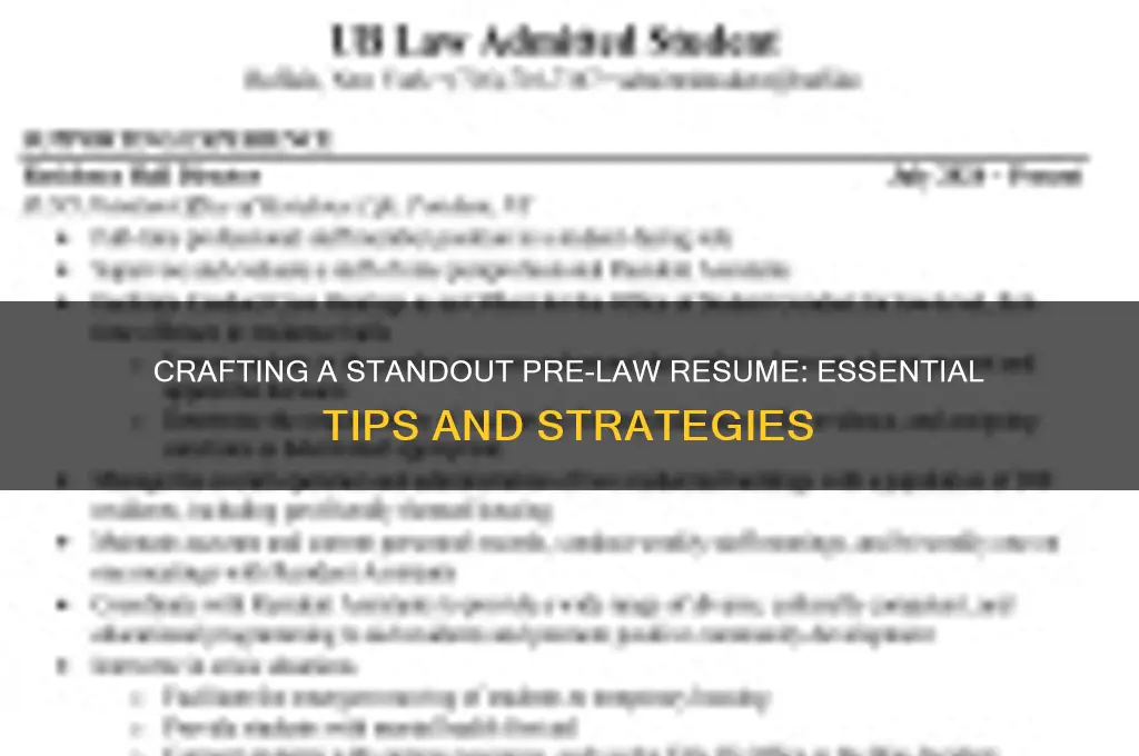 Crafting A Standout Pre-Law Resume: Essential Tips And Strategies | LawShun