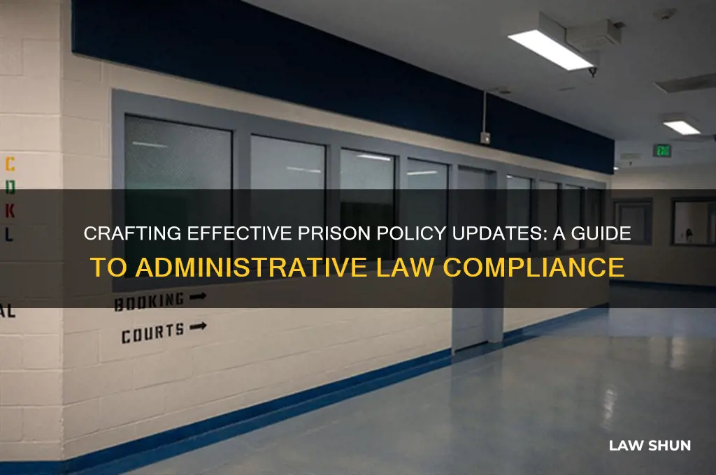 Crafting Effective Prison Policy Updates: A Guide To Administrative Law ...