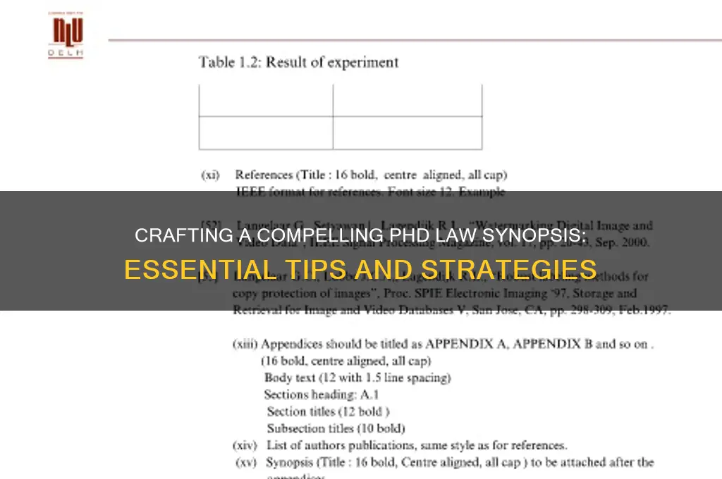 Crafting A Compelling Phd Law Synopsis: Essential Tips And Strategies ...