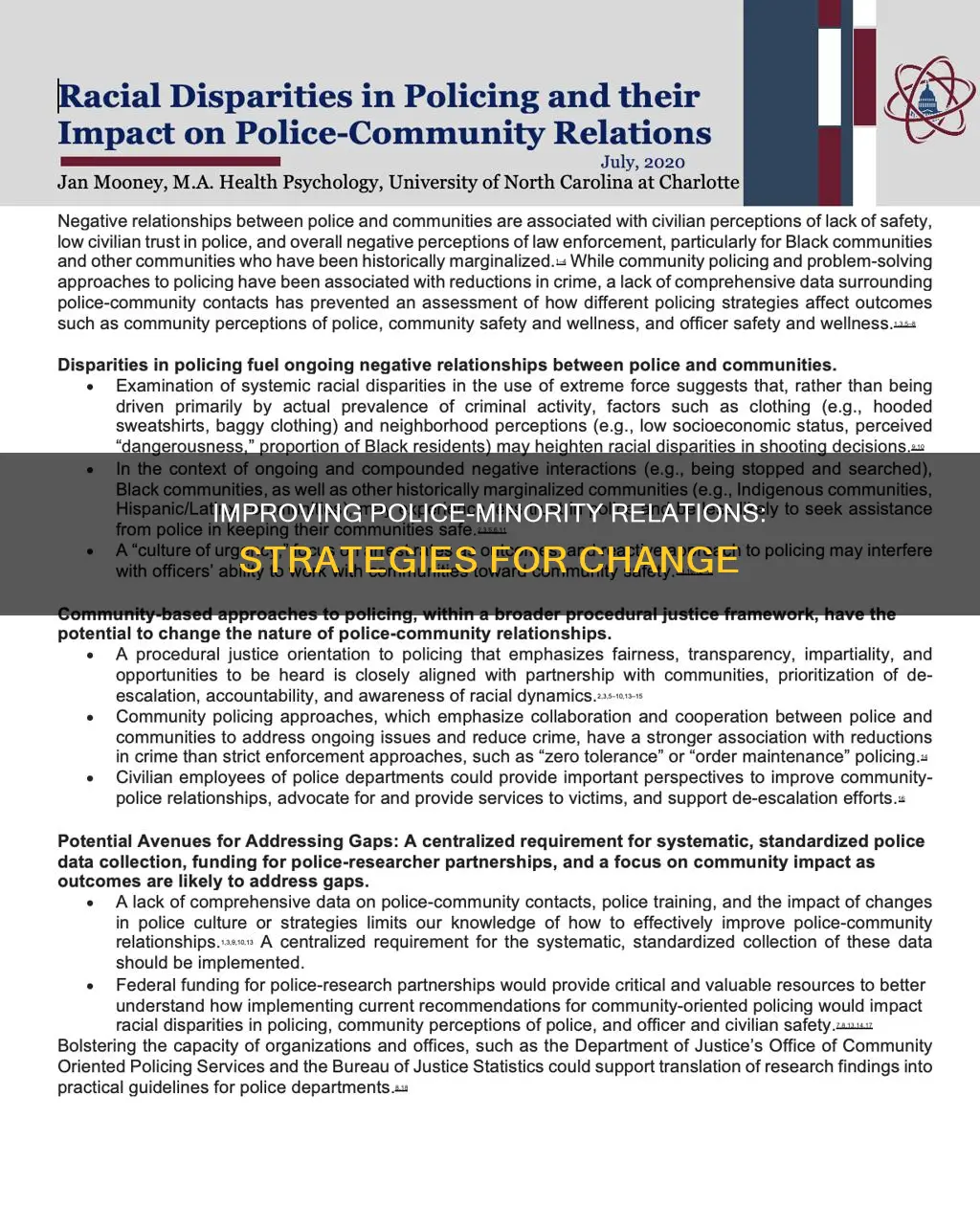 Improving Police-Minority Relations: Strategies For Change | LawShun