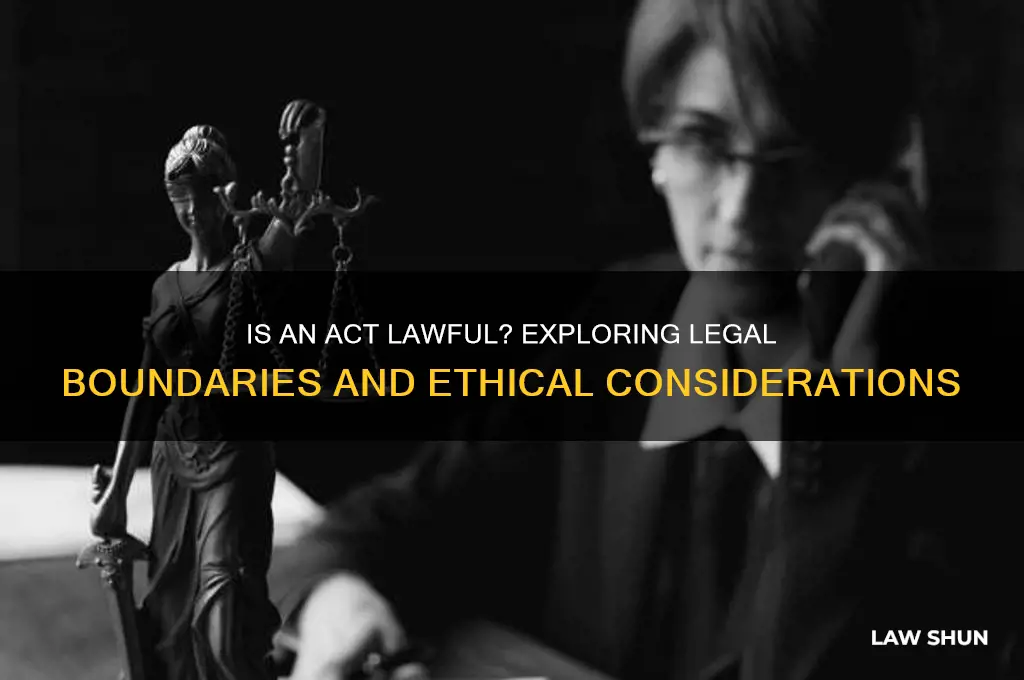 Is An Act Lawful? Exploring Legal Boundaries And Ethical Considerations ...