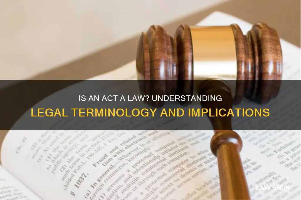 Is An Act A Law? Understanding Legal Terminology And Implications | LawShun