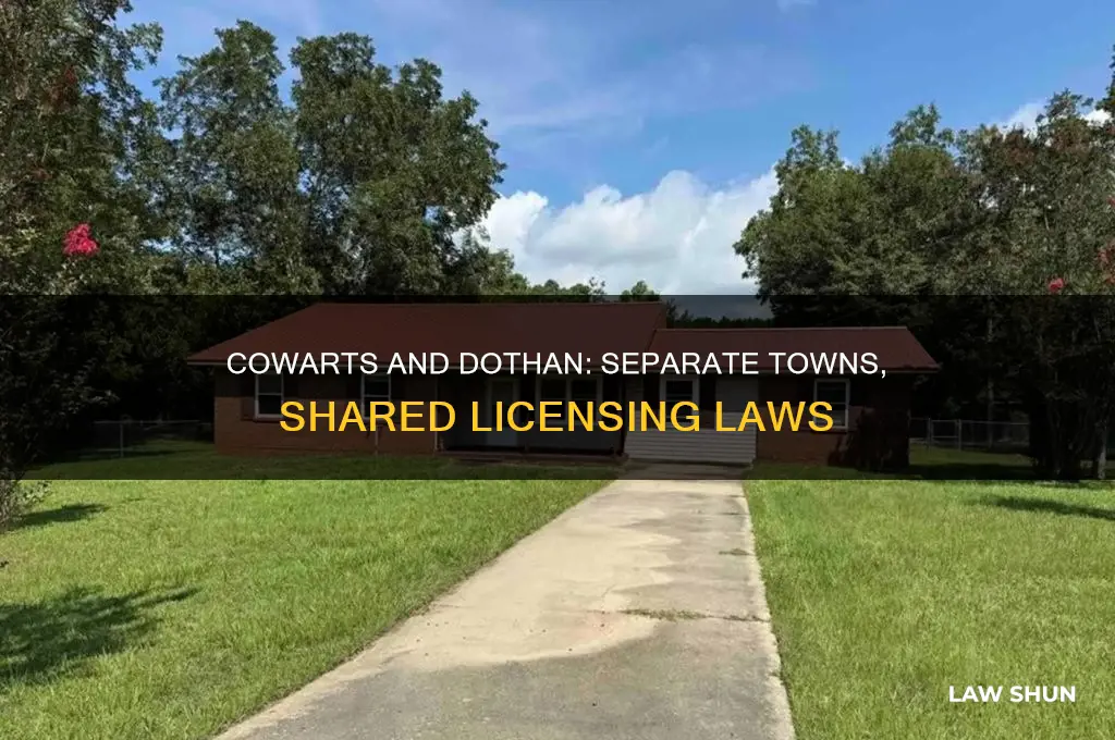 Cowarts And Dothan: Separate Towns, Shared Licensing Laws | LawShun