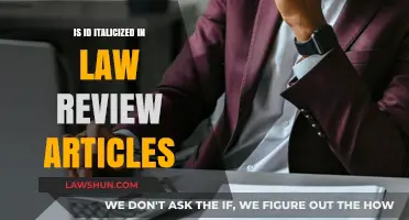 Is 'Id.' Italicized In Footnote Law Review Citations? | LawShun