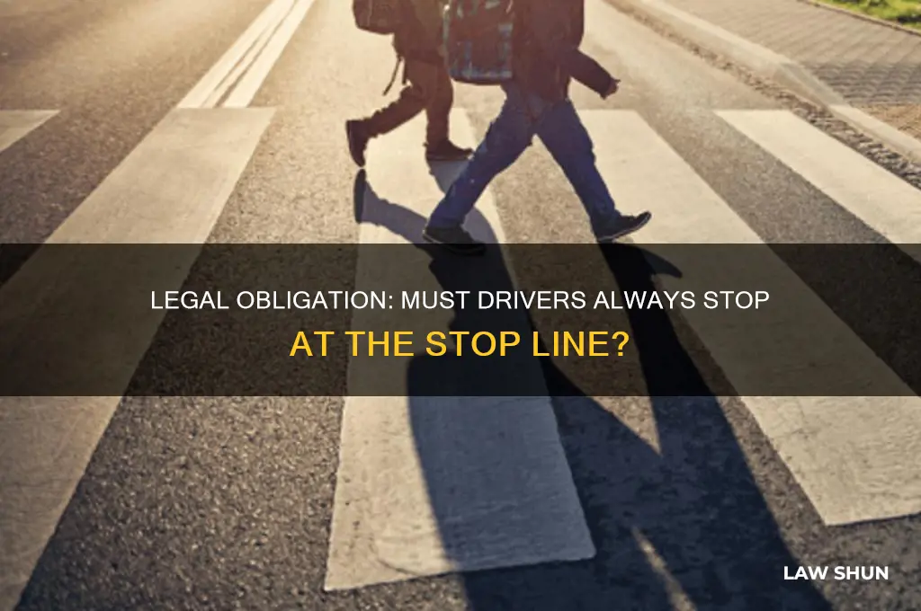 Legal Obligation: Must Drivers Always Stop At The Stop Line? | LawShun