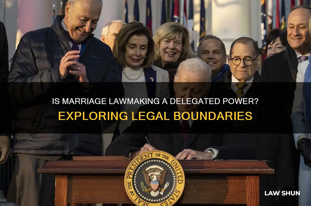Is Marriage Lawmaking A Delegated Power? Exploring Legal Boundaries ...