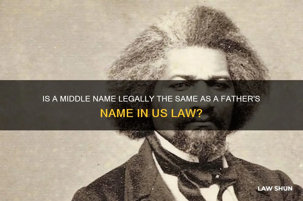 Is A Middle Name Legally The Same As A Father's Name In Us Law? | LawShun