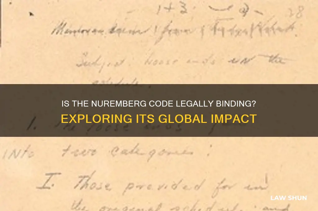Is The Nuremberg Code Legally Binding? Exploring Its Global Impact ...