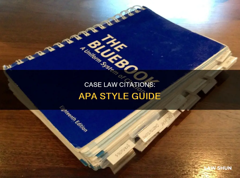 Case Law Citations: Apa Style Guide | LawShun