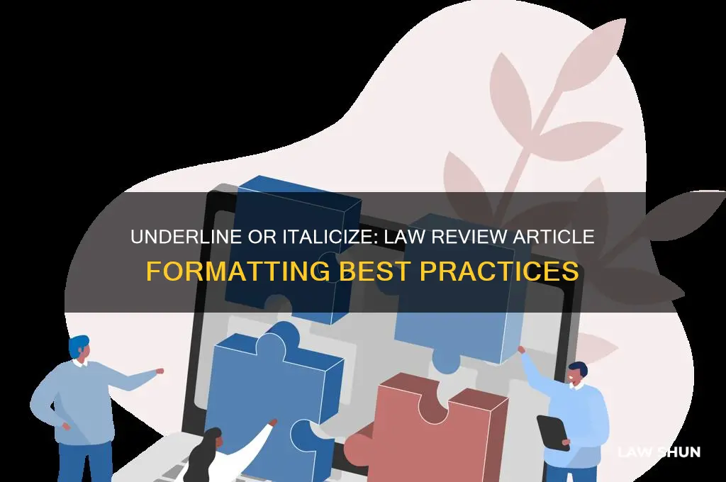 Underline Or Italicize: Law Review Article Formatting Best Practices ...