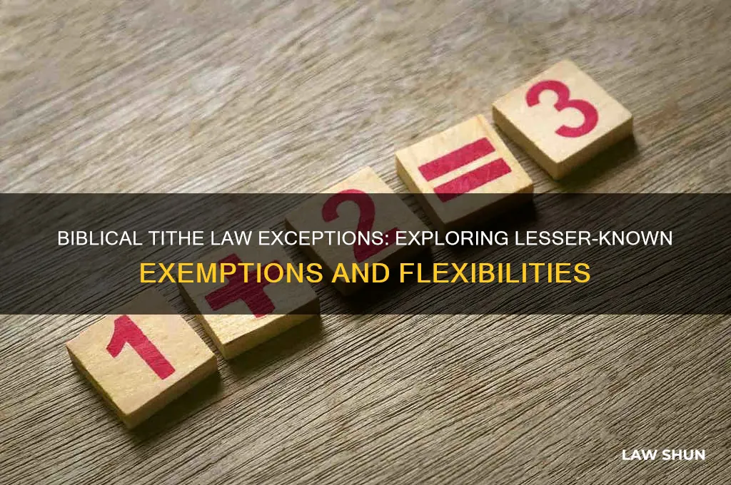 Biblical Tithe Law Exceptions: Exploring Lesser-Known Exemptions And ...