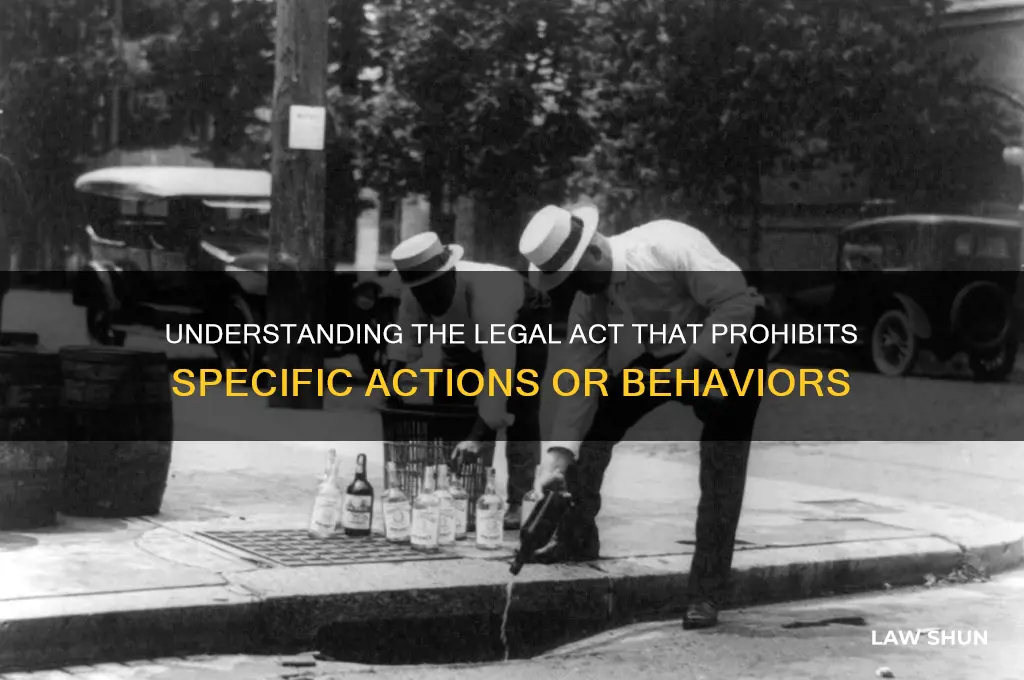 Understanding The Legal Act That Prohibits Specific Actions Or ...