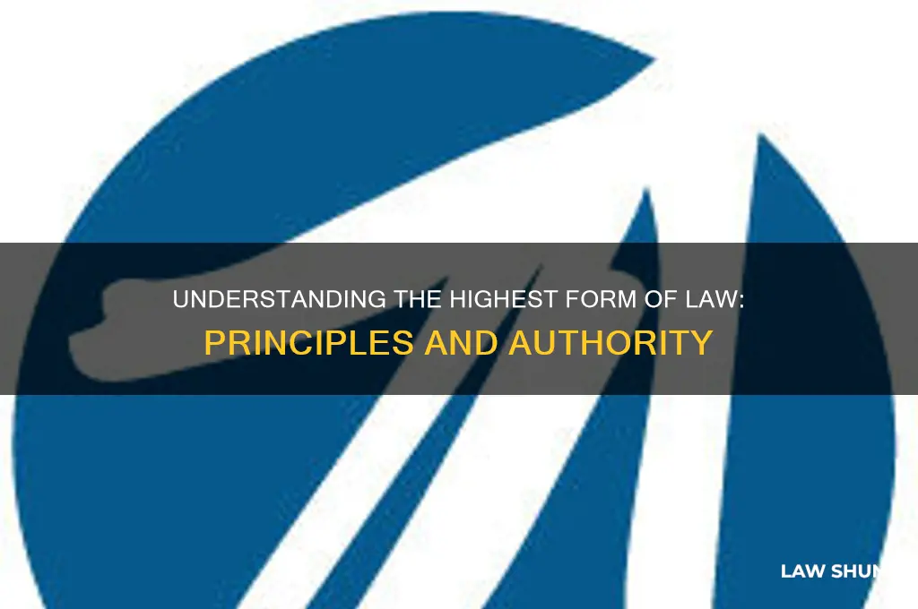 Understanding The Highest Form Of Law: Principles And Authority | LawShun