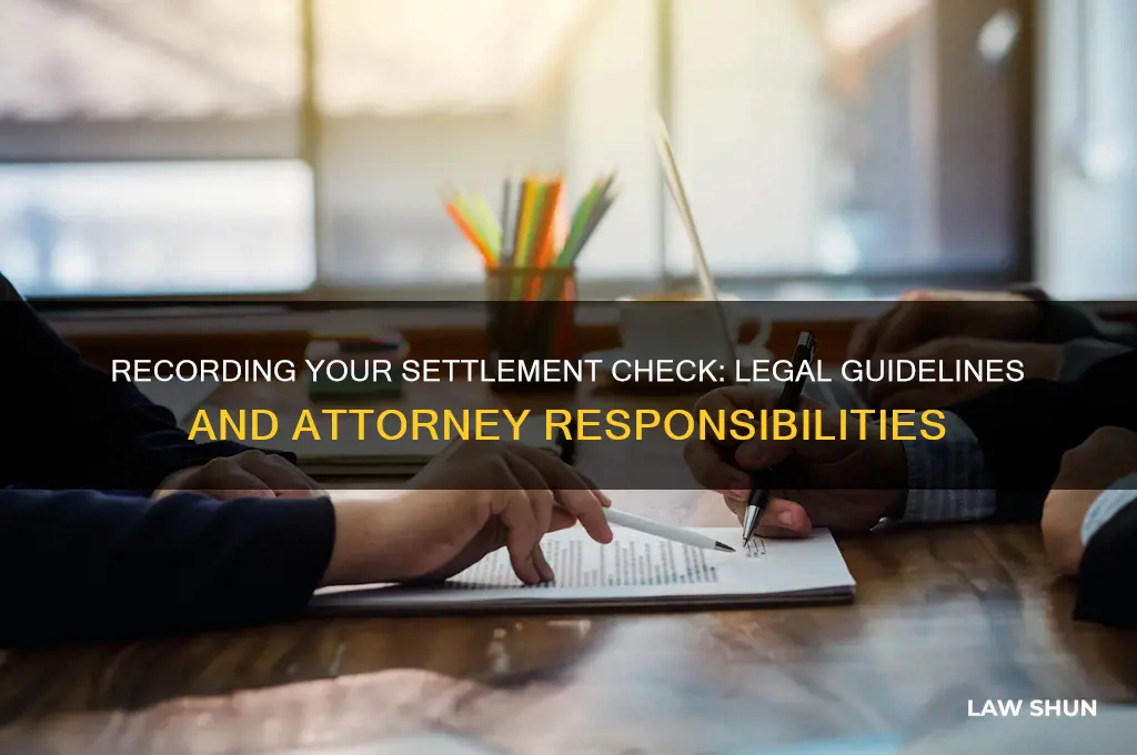 Recording Your Settlement Check: Legal Guidelines And Attorney ...