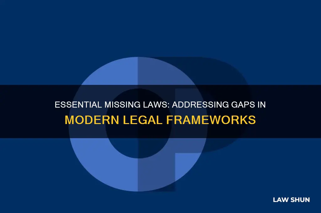 Essential Missing Laws: Addressing Gaps In Modern Legal Frameworks ...
