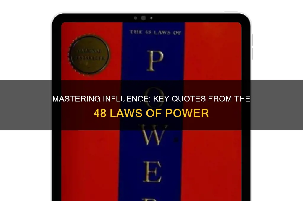 Mastering Influence: Key Quotes From The 48 Laws Of Power | LawShun