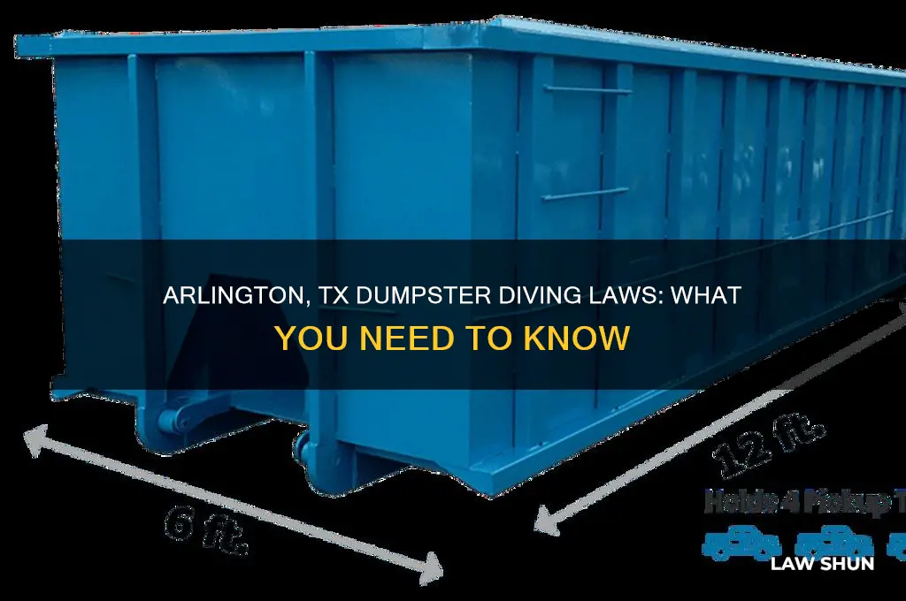 Arlington, Tx Dumpster Diving Laws: What You Need To Know | LawShun