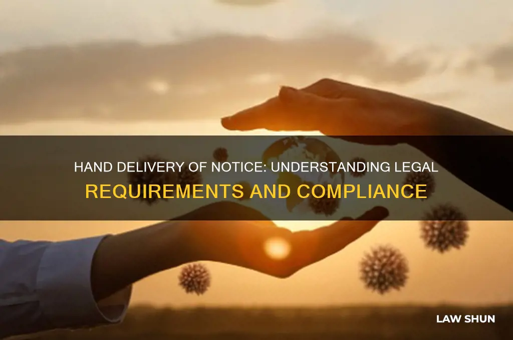 Hand Delivery Of Notice: Understanding Legal Requirements And ...