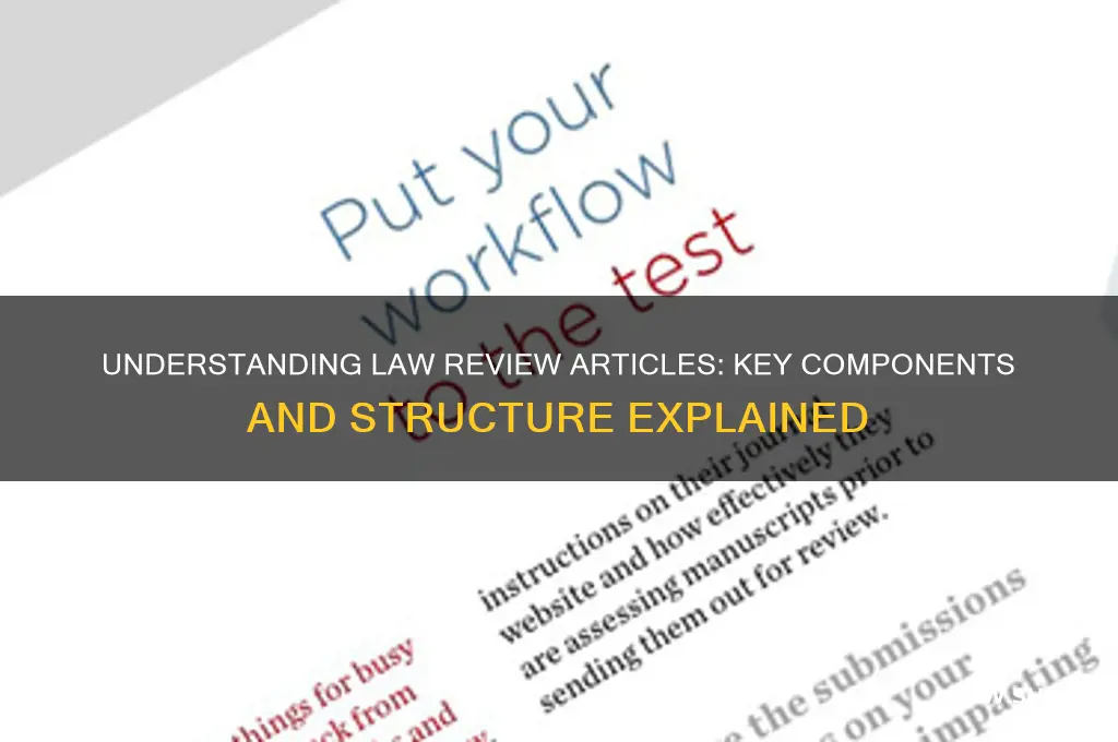 Understanding Law Review Articles: Key Components And Structure ...