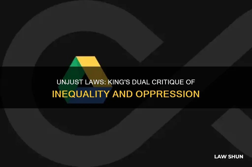 Unjust Laws: King's Dual Critique Of Inequality And Oppression | LawShun