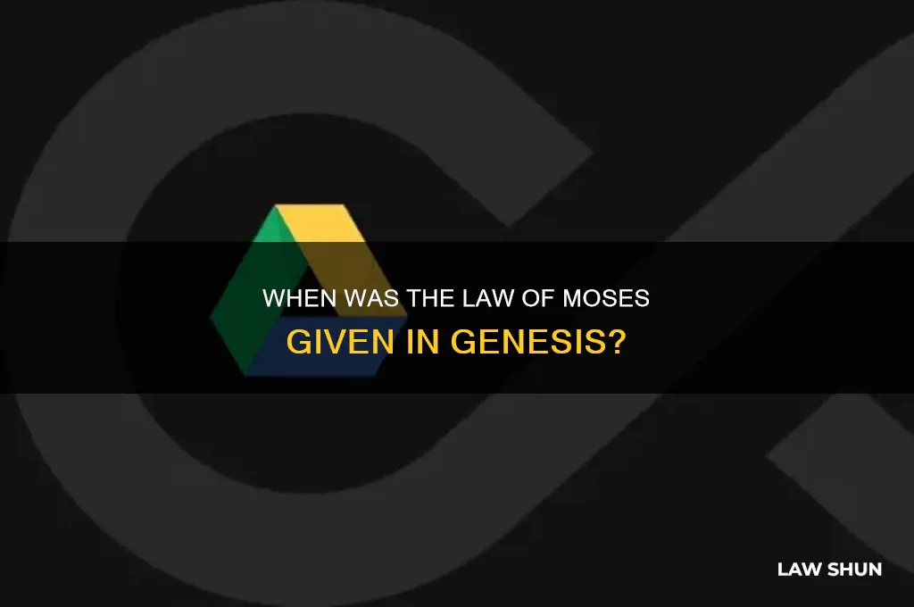 When Was The Law Of Moses Given In Genesis? | LawShun