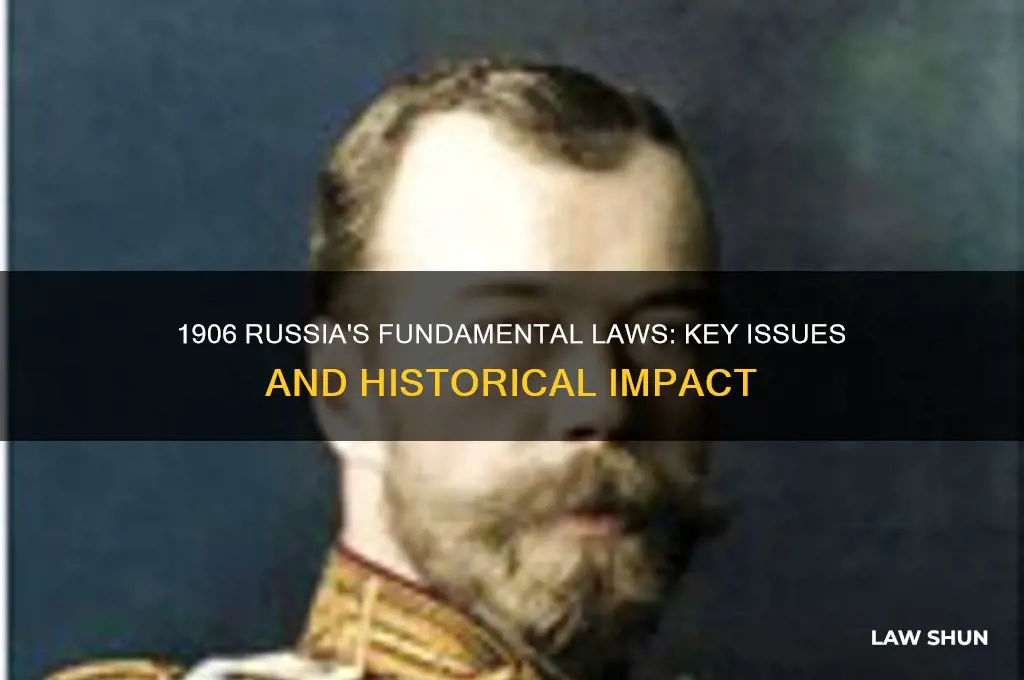 1906 Russia's Fundamental Laws: Key Issues And Historical Impact | LawShun
