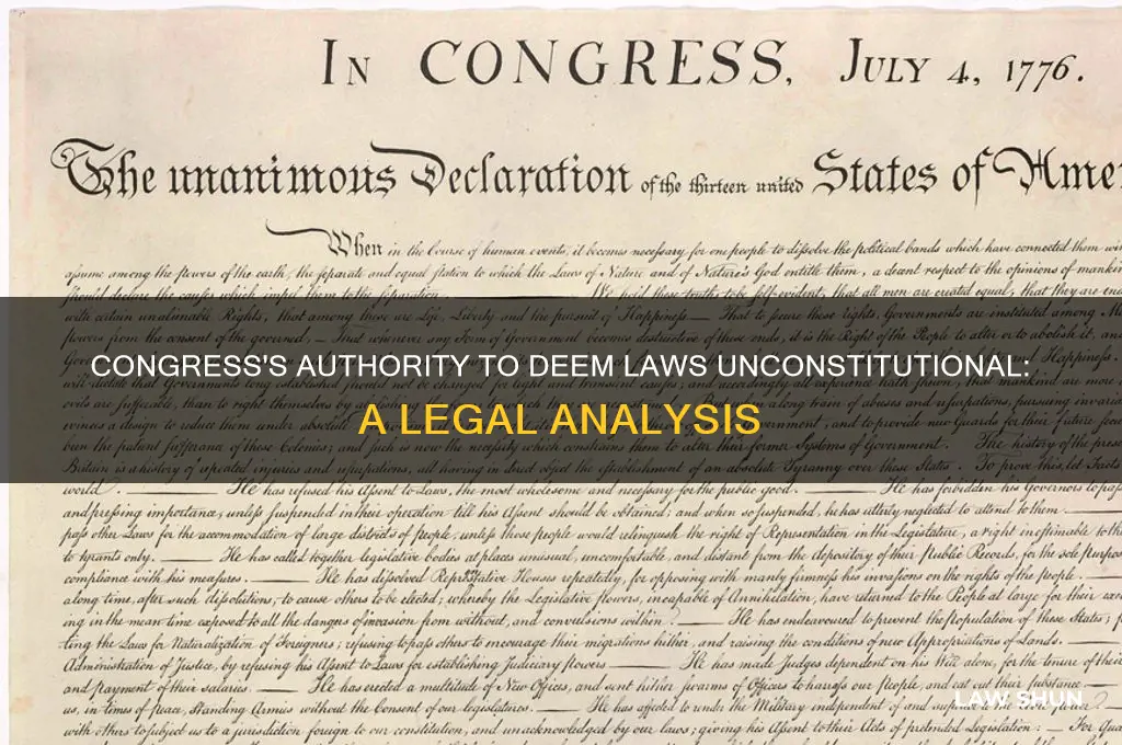 Congress's Authority To Deem Laws Unconstitutional: A Legal Analysis ...