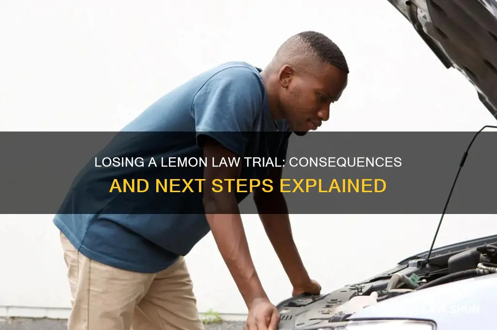 Losing A Lemon Law Trial: Consequences And Next Steps Explained | LawShun