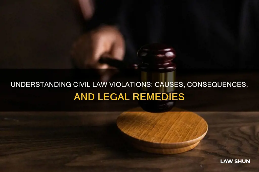 Understanding Civil Law Violations: Causes, Consequences, And Legal ...