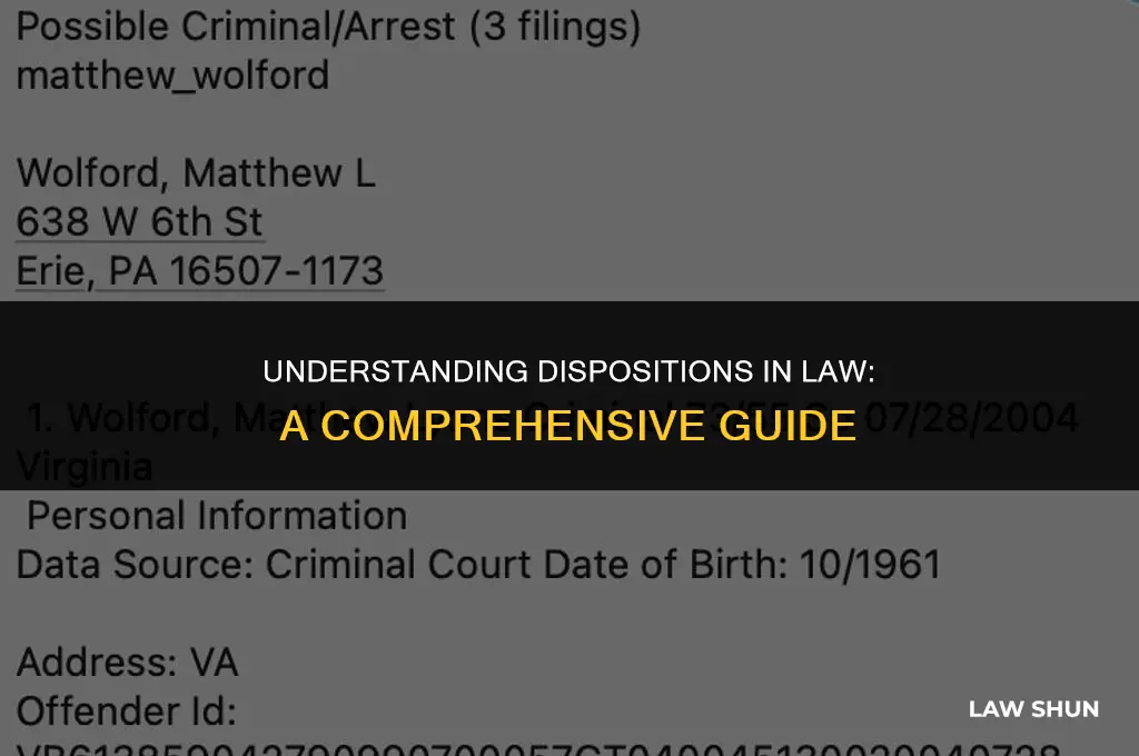 Understanding Dispositions In Law: A Comprehensive Guide | LawShun