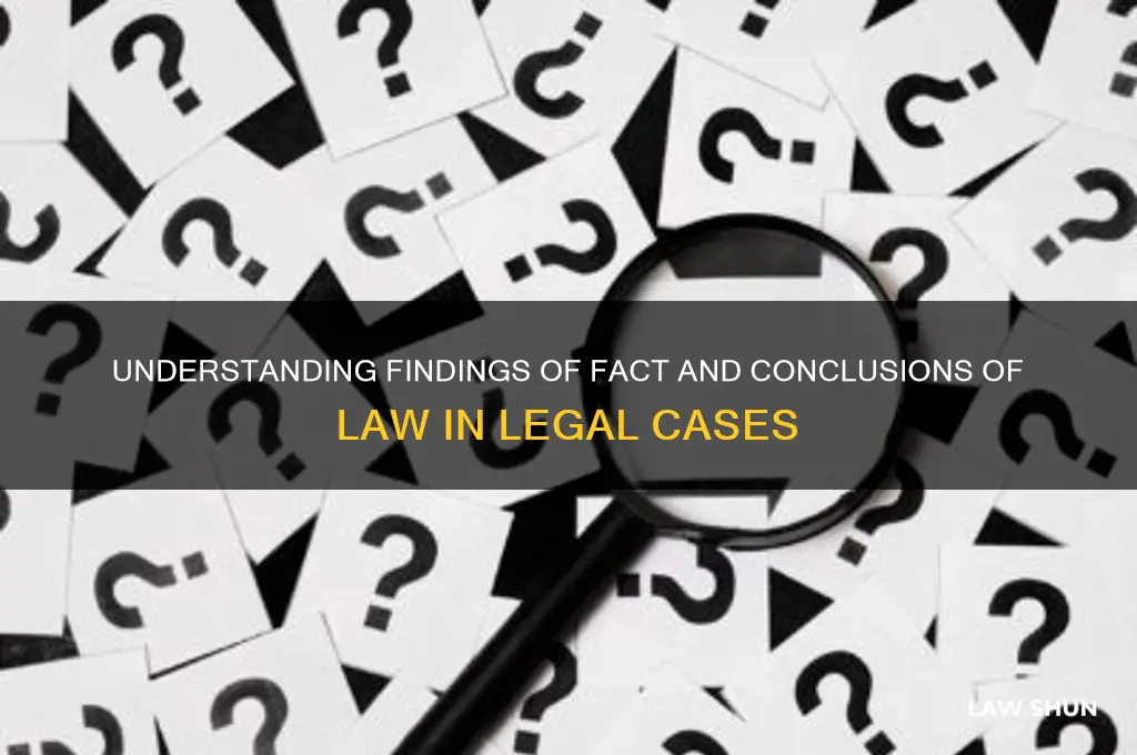 Understanding Findings Of Fact And Conclusions Of Law In Legal Cases ...