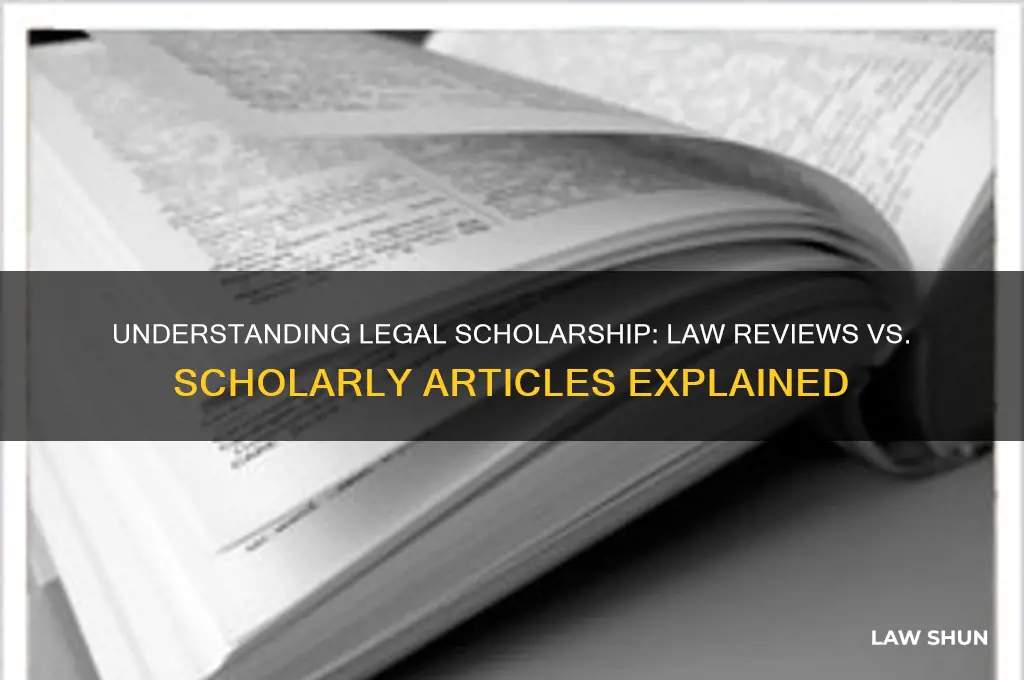 Understanding Legal Scholarship: Law Reviews Vs. Scholarly Articles ...