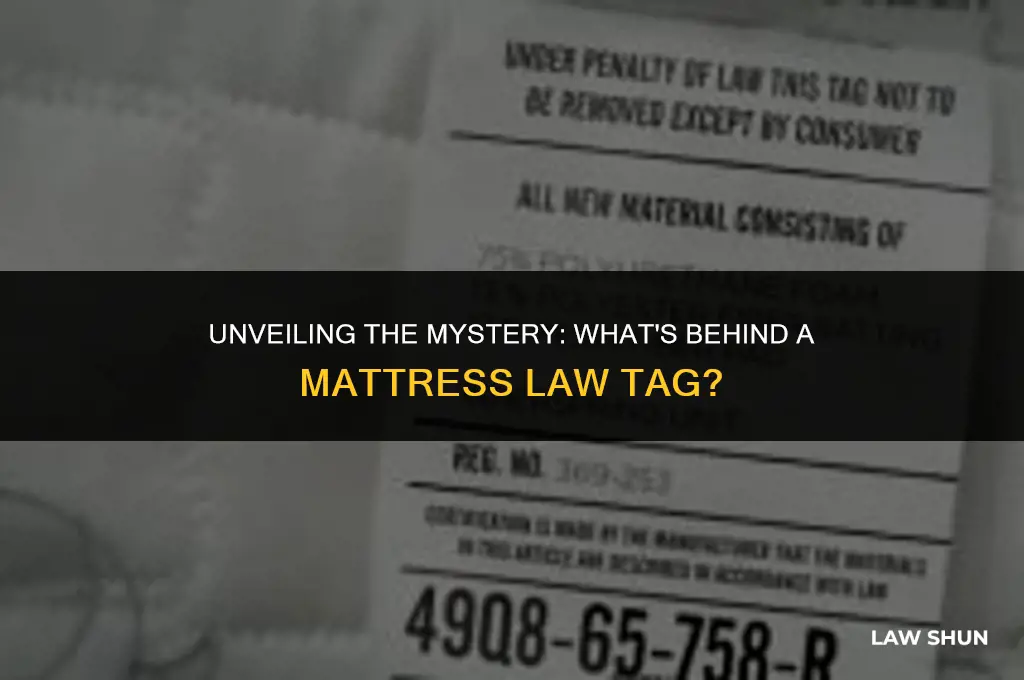 Unveiling The Mystery: What's Behind A Mattress Law Tag? | LawShun
