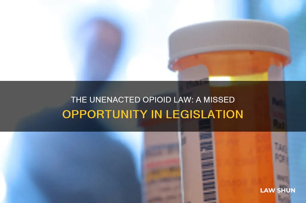 The Unenacted Opioid Law: A Missed Opportunity In Legislation | LawShun