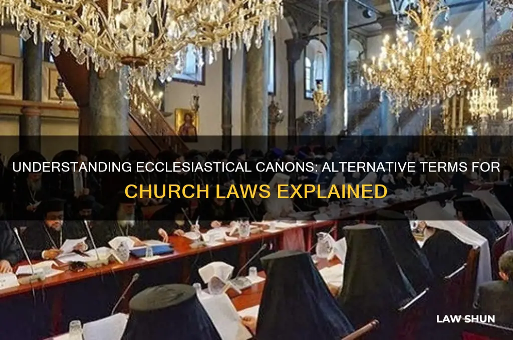 Understanding Ecclesiastical Canons: Alternative Terms For Church Laws ...