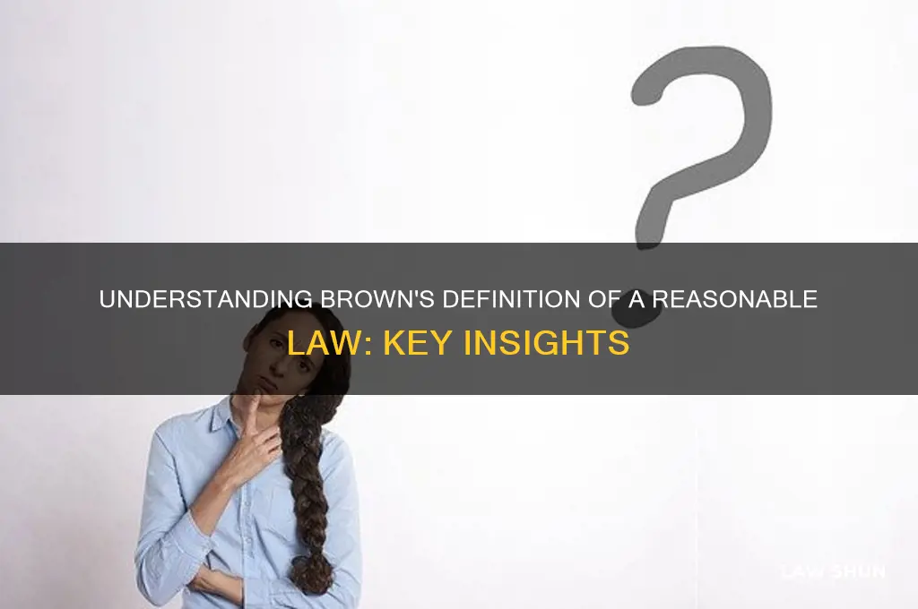 Understanding Brown's Definition Of A Reasonable Law: Key Insights ...