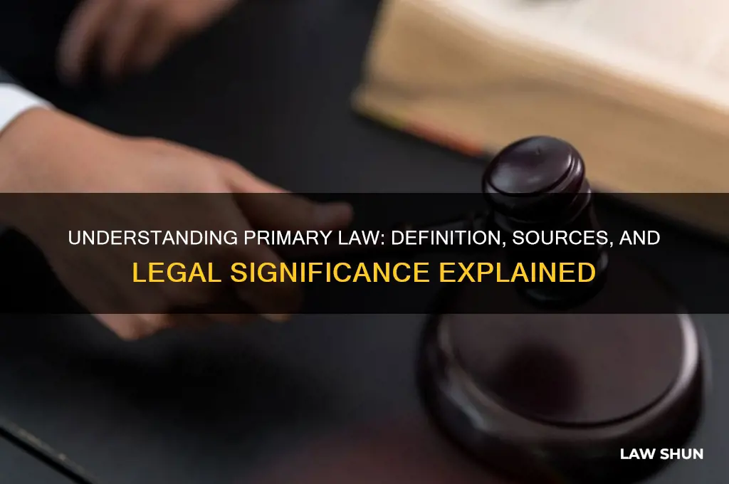 Understanding Primary Law: Definition, Sources, And Legal Significance ...