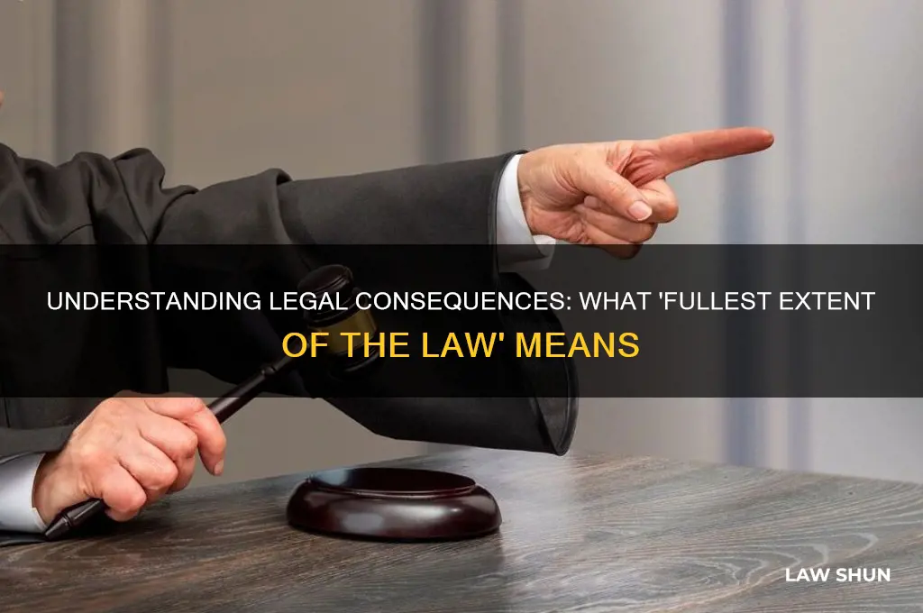 Understanding Legal Consequences: What 'Fullest Extent Of The Law ...