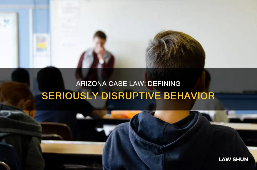 Arizona Case Law: Defining Seriously Disruptive Behavior | LawShun