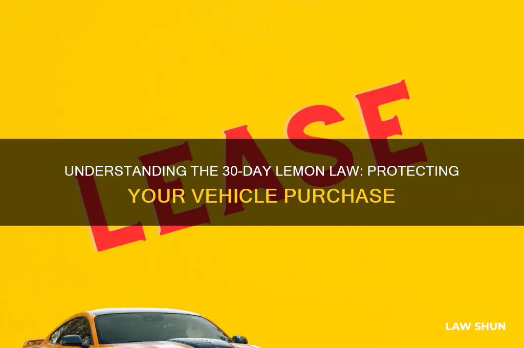 Understanding The 30-Day Lemon Law: Protecting Your Vehicle Purchase ...
