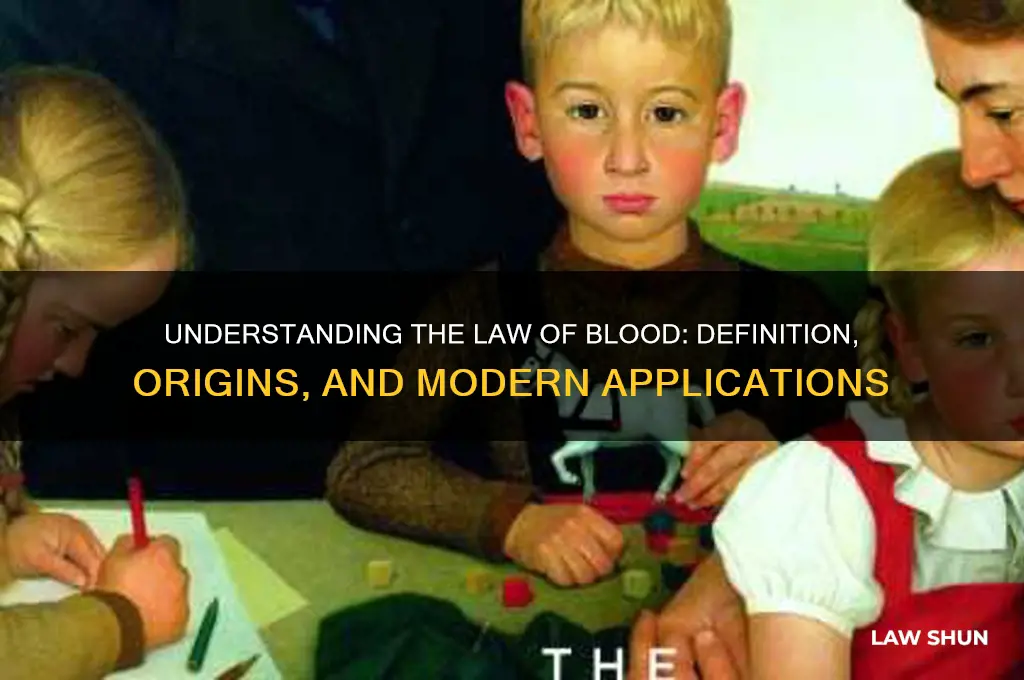 Understanding The Law Of Blood: Definition, Origins, And Modern ...