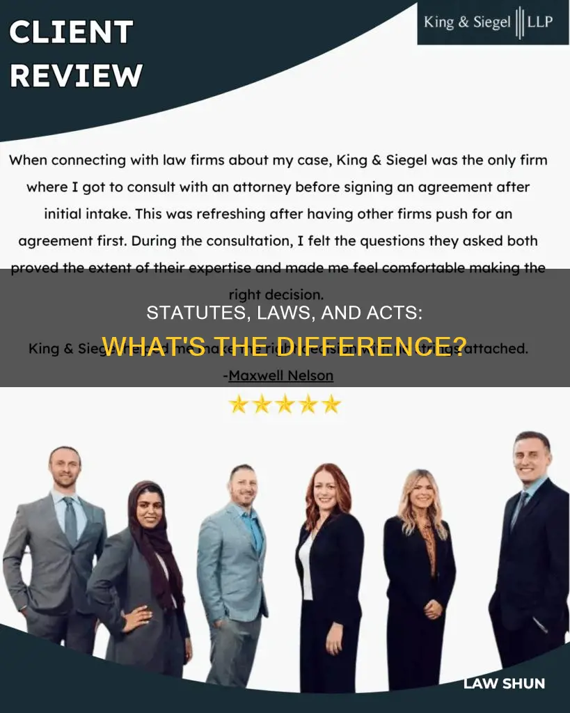 Statutes, Laws, And Acts: What's The Difference? | LawShun