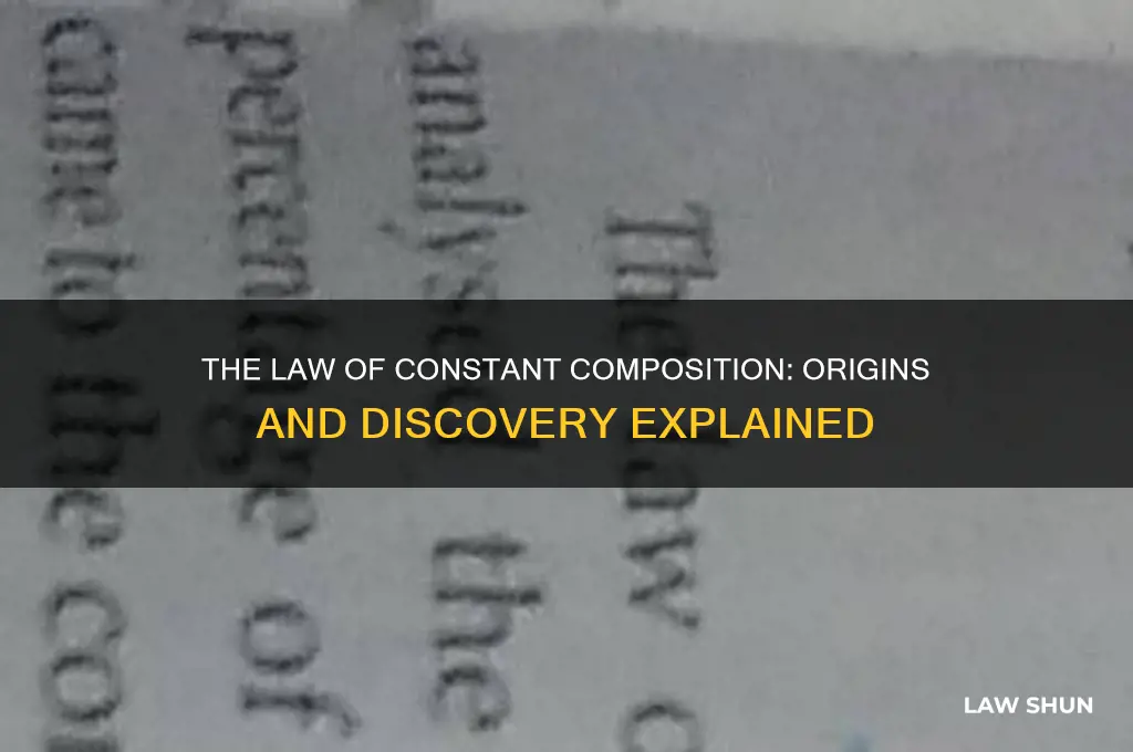 The Law Of Constant Composition: Origins And Discovery Explained | LawShun